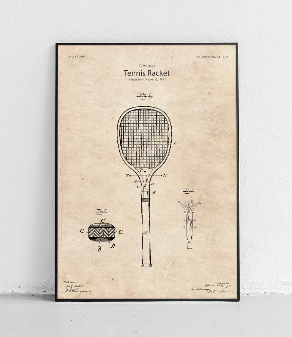 Tennis racket - poster – Poster Polytechnic