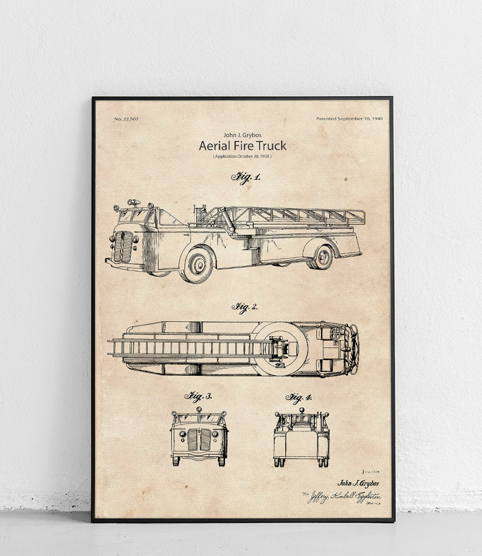 Fire truck - poster – Poster Polytechnic
